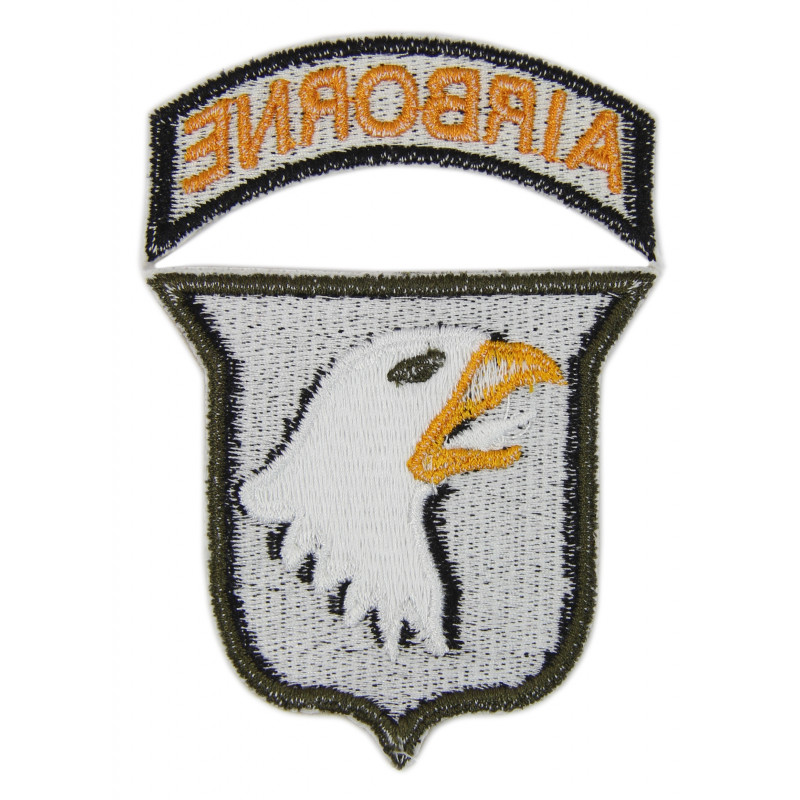 Insigne, 101st Airborne Division, bord vert & langue blanche
