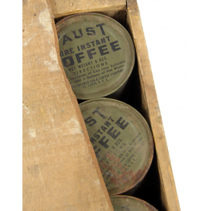 Can, Ration, Instant Coffee, OD, Faust, 1944