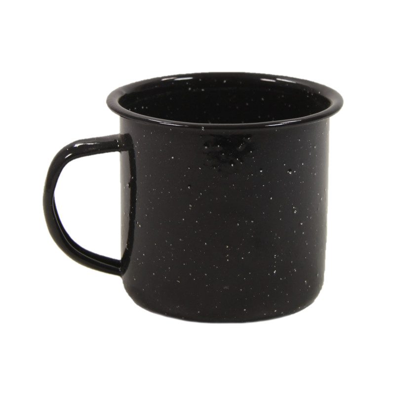 Cup, Enameled metal, Black