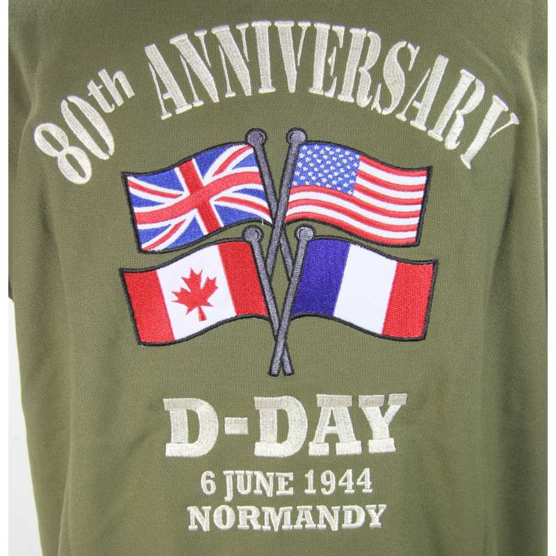 Shirt, Polo, Short-Sleeved, OD, 80th Anniversary of D-Day