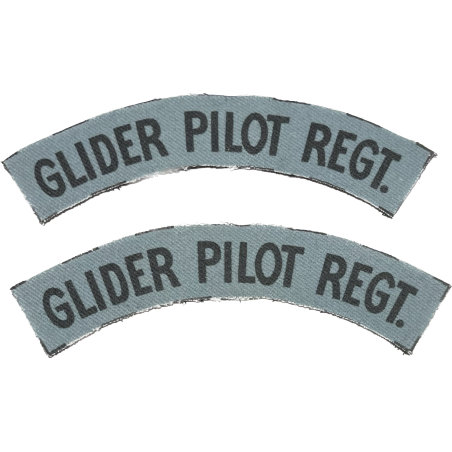 Titles, Glider Pilot Regt., Printed, Pair
