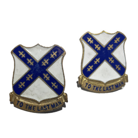 Pair of Distinctive Insignias, 133rd Engineer Bn. 43rd Infantry ...