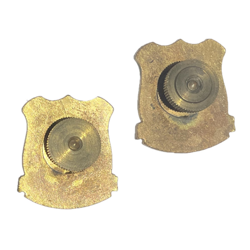 Pair of Distinctive Insignias, 133rd Engineer Bn. 43rd Infantry ...