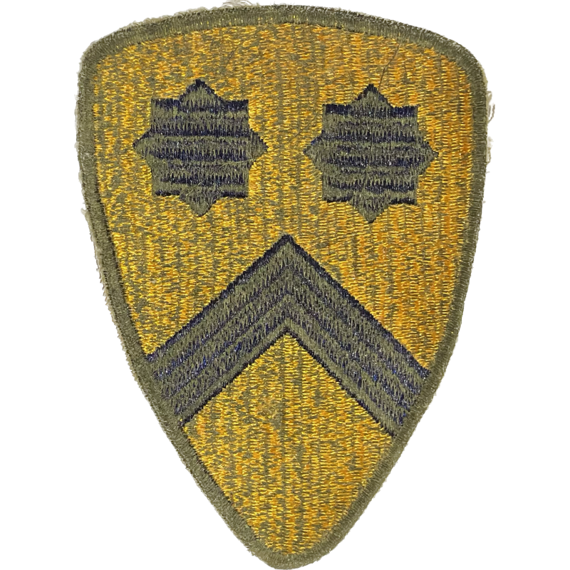 Insigne, 2nd Cavalry Division, dos vert, 1943