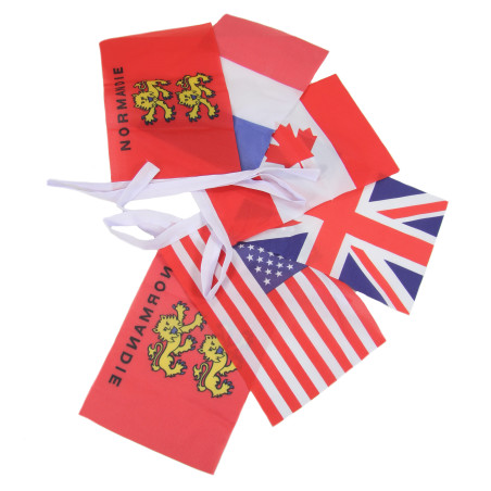 Banderole de drapeaux, alliés et Normandie