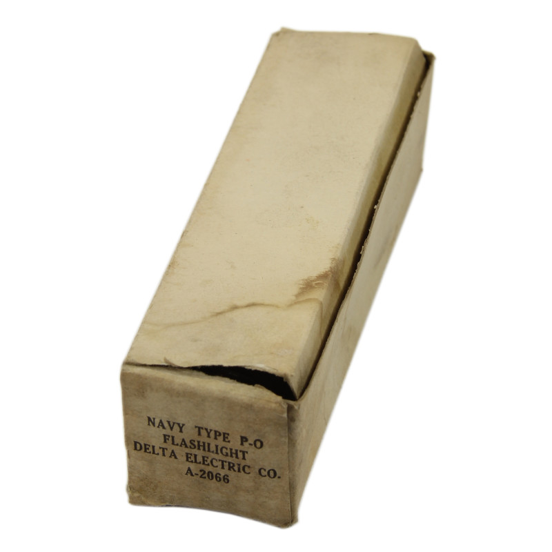 Flashlight, Type P-O, US Navy, with original box, 1943, Corpsman
