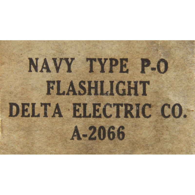 Flashlight, Type P-O, US Navy, with original box, 1943, Corpsman