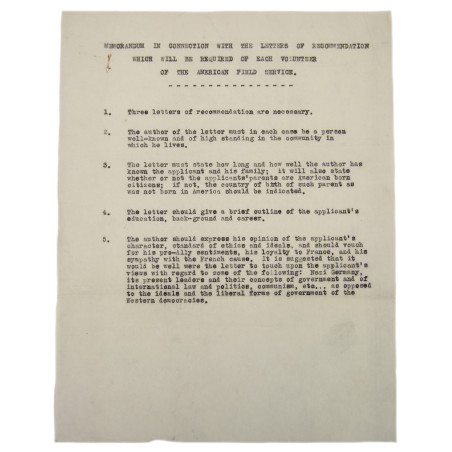 Form, Application, American Field Service