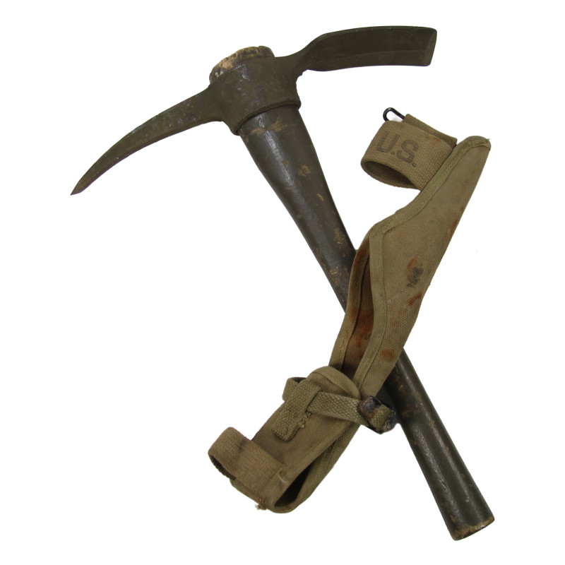 Pick-Mattock, Intrenching, M-1910, DIAMOND CALK 1944 + Carrier, V.C. CO ...