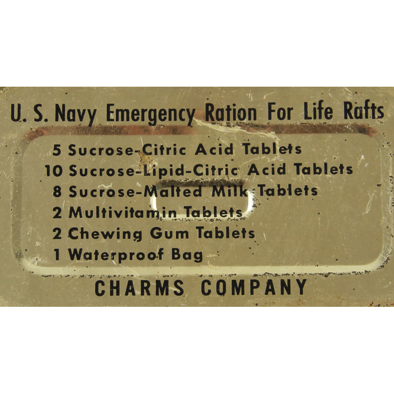 Ration, Emergency, US Navy, for Life Rafts, CHARMS COMPANY, Full