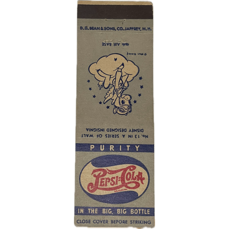 Pochette d'allumettes, PEPSI-COLA, 46th Air Base, USAAF Pochette d'allumettes, PEPSI-COLA, 46th Air Base, USAAF