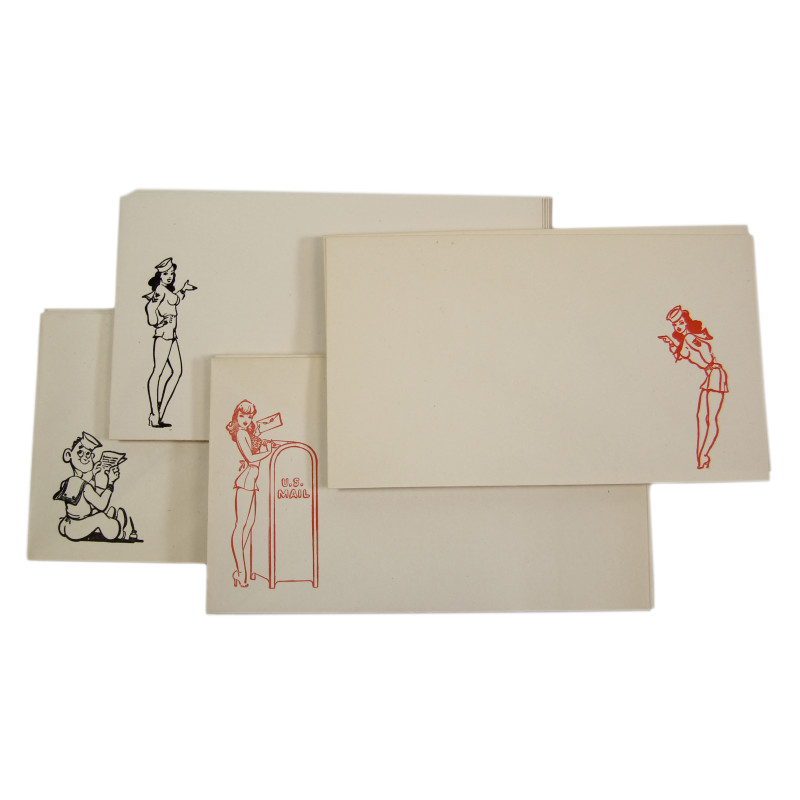 Stationary Kit, Servicemen, US Army, Illustrated Paper & Envelopes