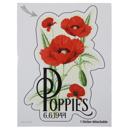 Poppies 6.6.1944, D-Day sticker