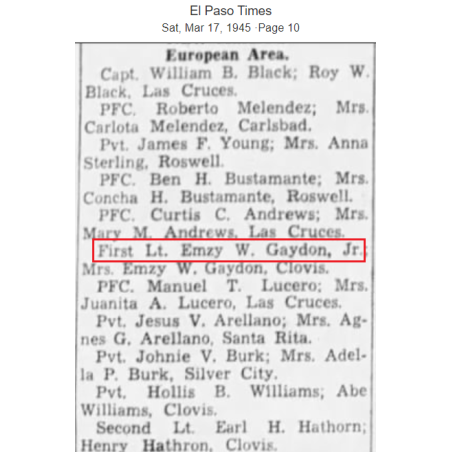 Photographie, 1st Lt. Emzy Gaydon, 502nd PIR, 101st Airborne Division ...