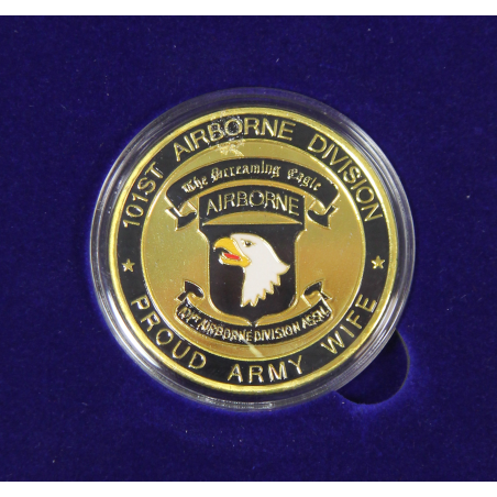Box, 1 coin, commemorative, 101st Airborne Division, 40mm