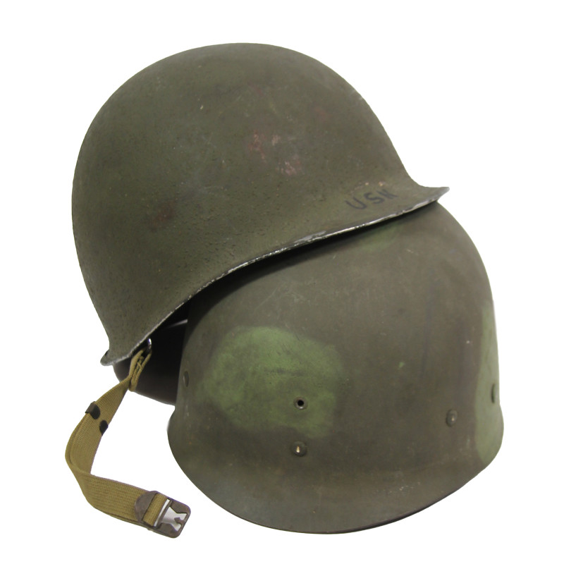 Casque M1, pattes fixes, liner FIRESTONE, US Navy, avec guêtres, S1c ...