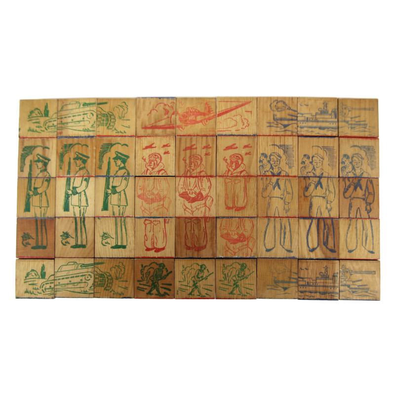 Puzzle, Patriotic, Wooden, Flag Blocks, 48-Star Flag, Complete