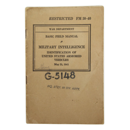 Lot de manuels de campagne, Sgt. Allen Guy, 171st Engineer Combat Bn.