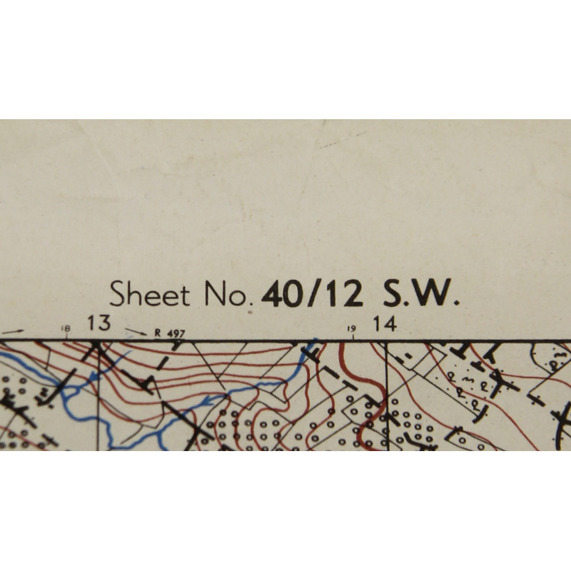 Carte alliée, PUTANGES, Normandie, 1944, 11th Armoured Division