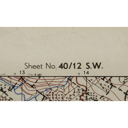 Carte alliée, PUTANGES, Normandie, 1944, 11th Armoured Division