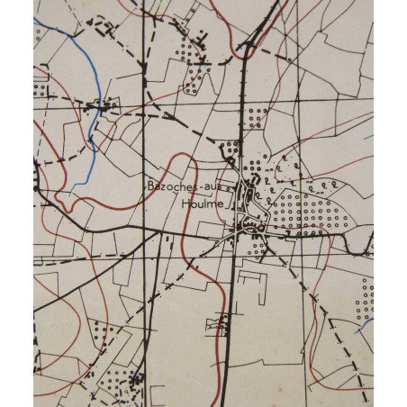 Carte alliée, PUTANGES, Normandie, 1944, 11th Armoured Division