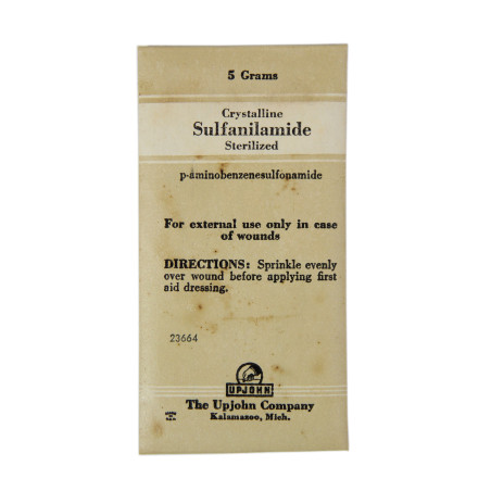 Packet, Sulfanilamide powder, The Upjohn Company, Full