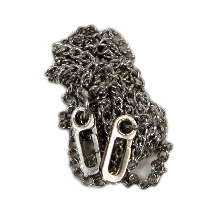 Chains, Pair, for Dog Tags, First Type, Sterling Silver