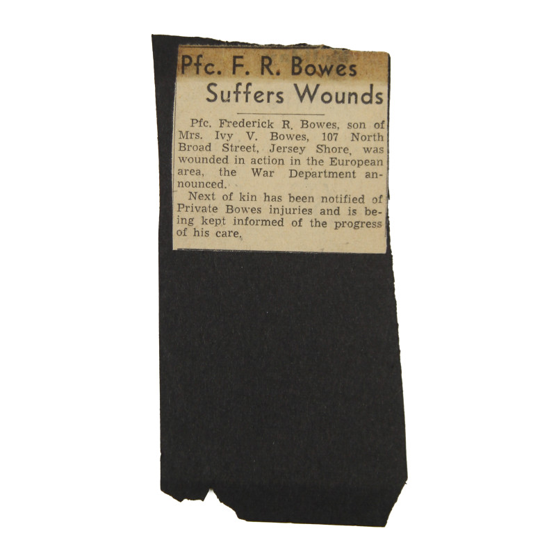 Grouping, Cpl. Frederick Bowes, Co. E, 30th Inf. Regt., 3rd Infantry ...