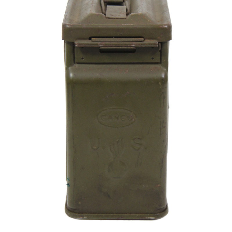 Box, Tin, Ammunition, .30 Caliber, Browning Machine Gun, CANCO
