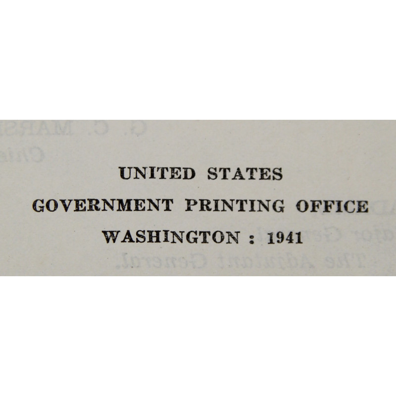 Manual, Field, 100-5, Field Service Regulations, 1941