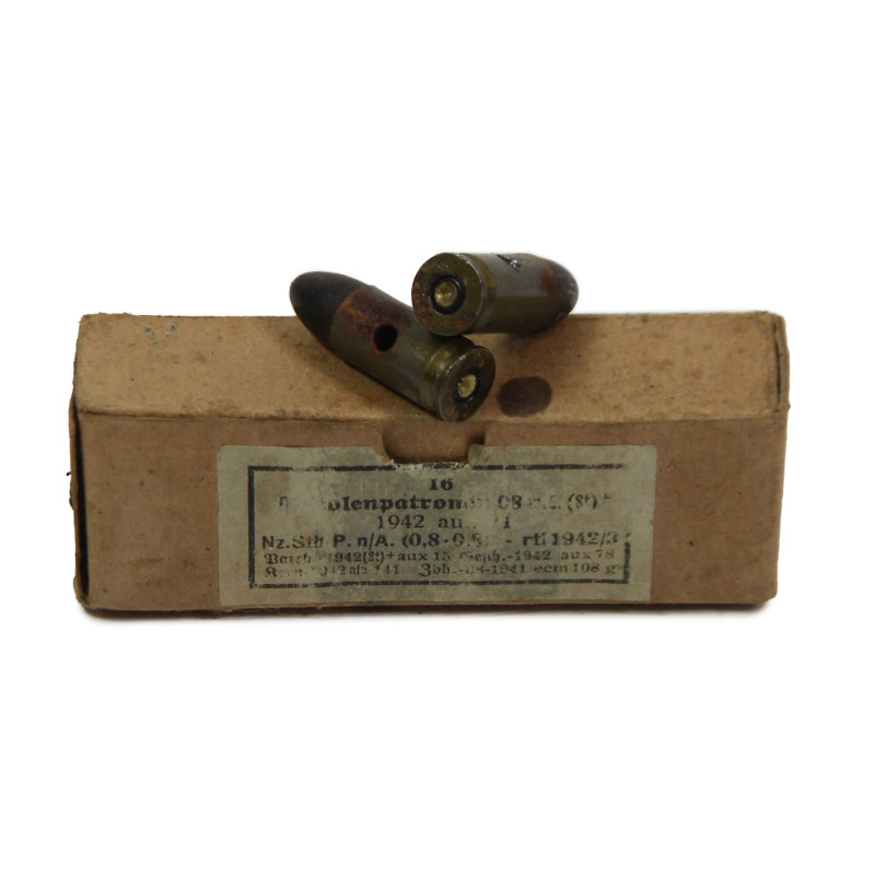 Box, Cartridge, Pistol, German, 9mm, Normandy, 1942