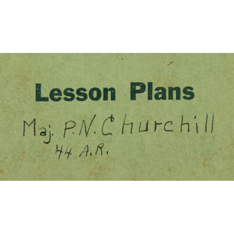 Manual, The Armored Force School, Fort Knox, Lesson Plans, 1943, Named