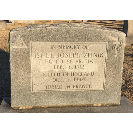 Casque de tankiste, 1st Lt. Joseph Zitnik, 66th Arm. Regt., 2nd Armored ...