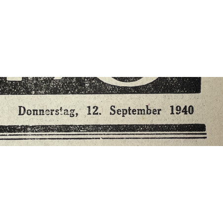 Journal allemand, Feldzeitung, 12 septembre 1940