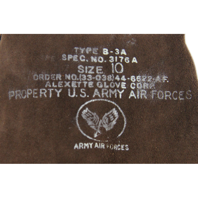 Gloves, Flying, Type B-3A, USAAF, Size 10, 1944