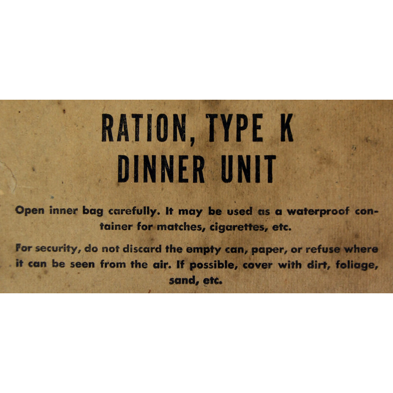 Ration K, Dinner Unit