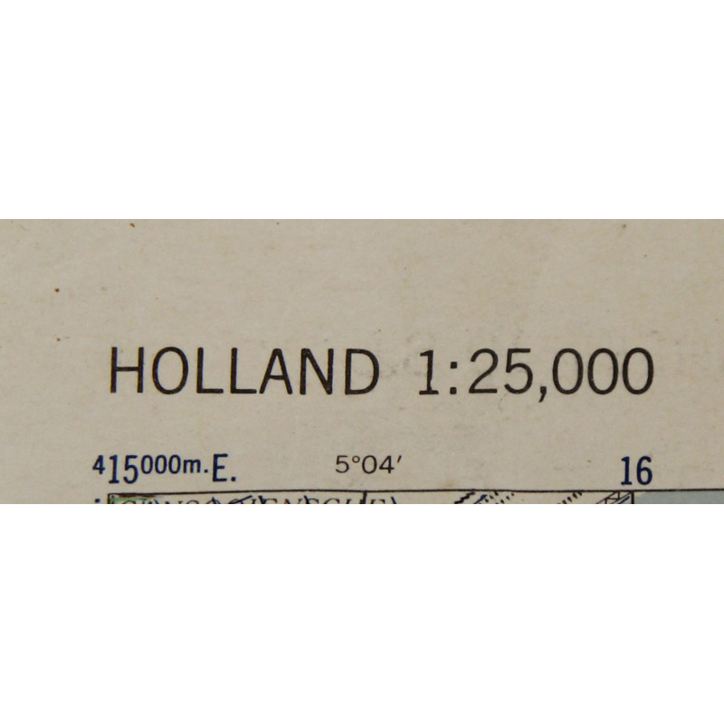 Map, DRUNEN, Holland, 1943, Allen Emery, 502 PIR, 101 AB