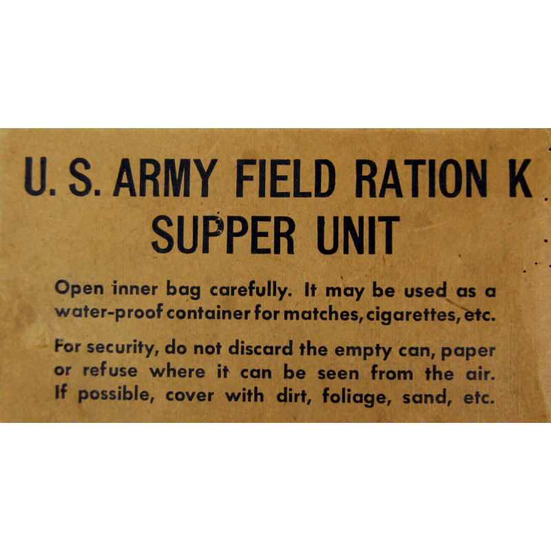 Ration K, Supper Unit, 1st Type, Complete