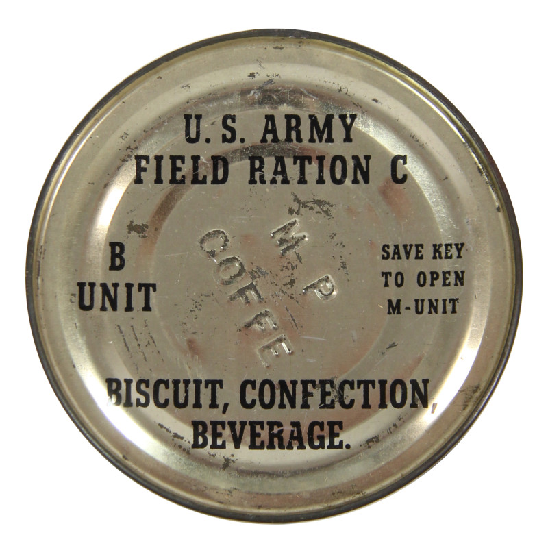 Boîte de ration, B Unit, US Army, Field Ration C, pleine