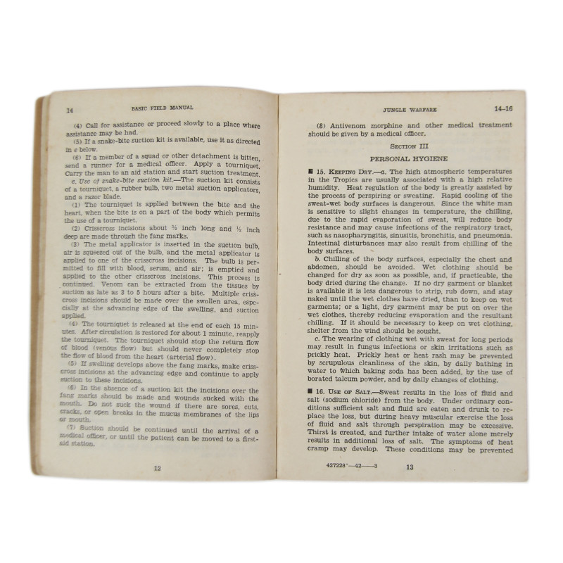 Manual, Field, Basic, FM 31-20, Jungle Warfare, 1941