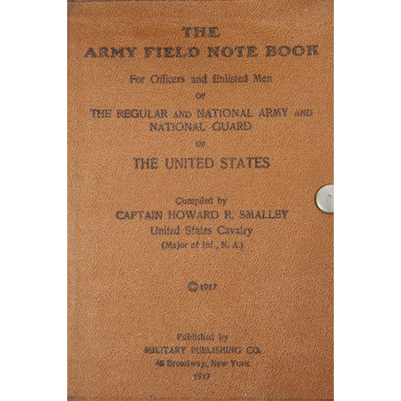 Carnet de campagne, The Army Field Note Book, AEF, 1918, nominatif