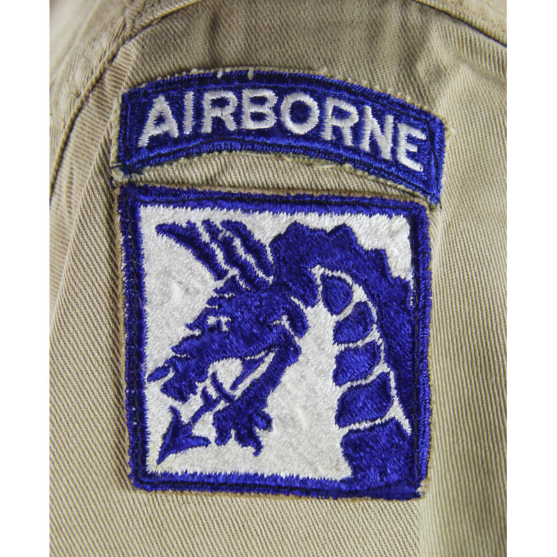 Chemise chino, 50th Signal Bn., XVIII Airborne Corps, Ardennes, Harzé