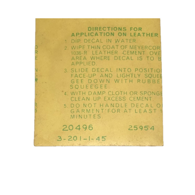 Decal, US Army Air Forces, For Leather