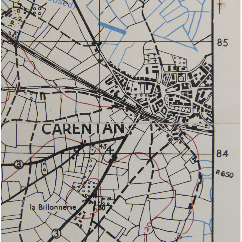 Map, Allied, CARENTAN, Edition of June 1943, Sheet No. 31/18 S.E.