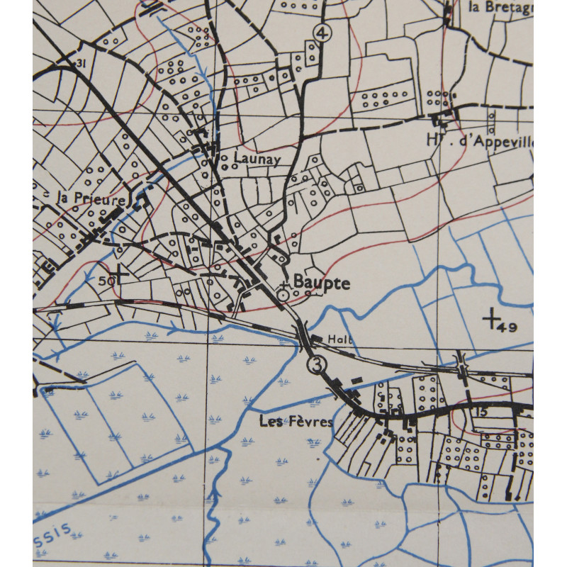 Map, Allied, CARENTAN, Edition of June 1943, Sheet No. 31/18 S.E.