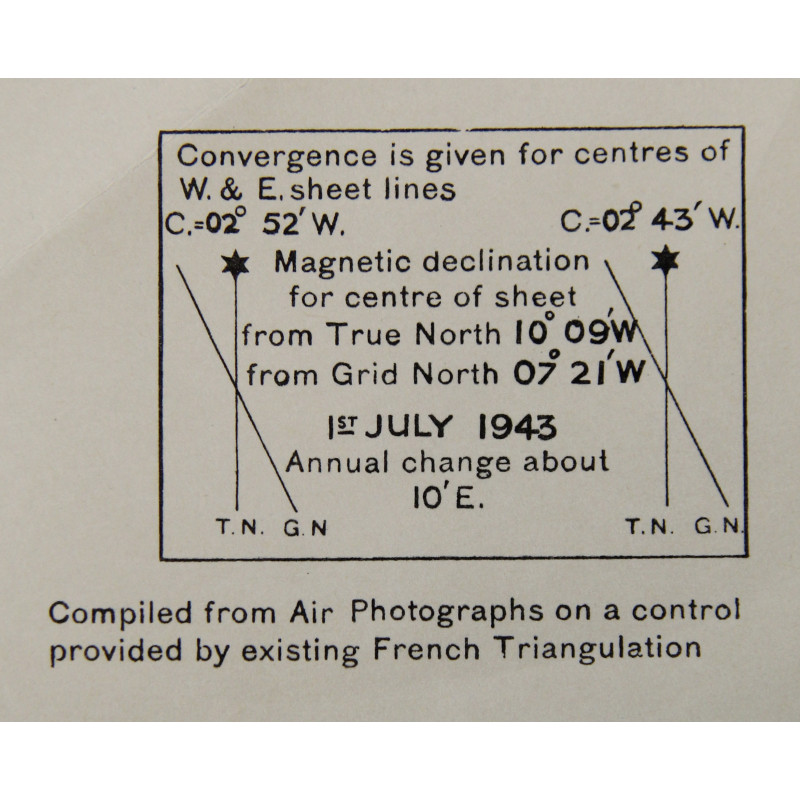Map, Allied, CARENTAN, Edition of June 1943, Sheet No. 31/18 S.E.