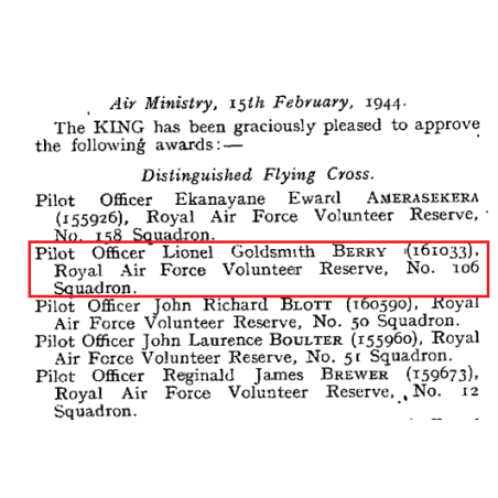 Wire, Radio, Royal Air Force, S/L Lionel Berry, Lancaster Pilot, No. 106 Squadron, RAF