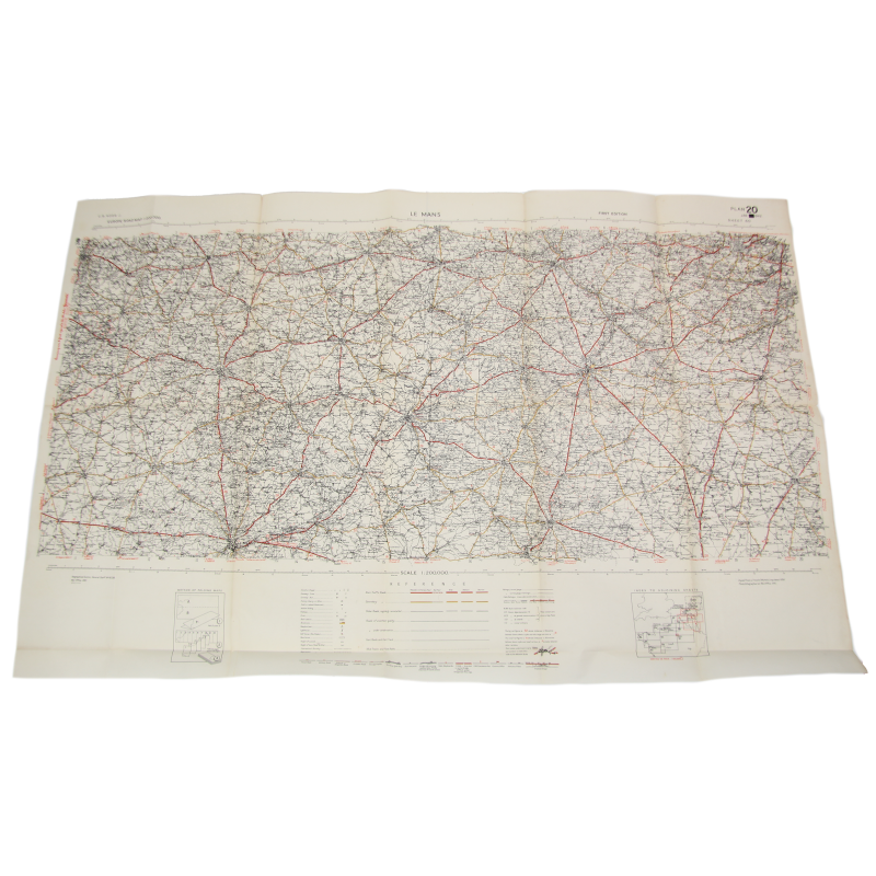 Map, Le Mans, 1942, 2e DB