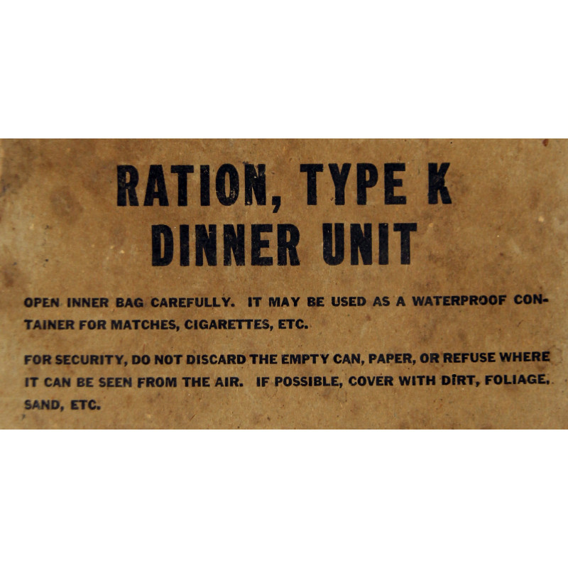 Ration, Type K, Dinner Unit, 1st Type, Complete