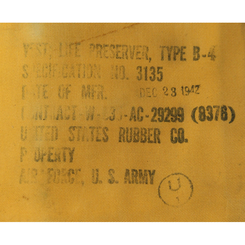 Vest, Life Preserver, Type B-4, USAAF, 1942